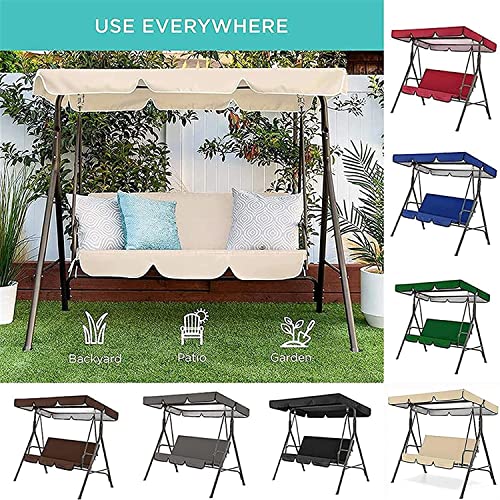 GBEN Outdoor Swing Canopy Replacement Cover and Swing Chair Cover Set, Swing Waterproof Replacement Hammock Cover UV Protection Chair Top Cover for Porch Patio 22.6.21