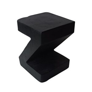 christopher knight home jingle outdoor light-weight concrete side table, black