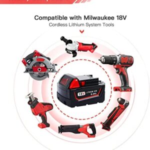 BATTOOL 【Upgrade】 6.0Ah 18V Battery Replacement for Milwaukee M18 Battery 48-11-1810 48-11-1820 48-11-1850 48-11-1828 48-11-1860 High Capacity Battery XC Lithium Ion Cordless Power Tool Battery