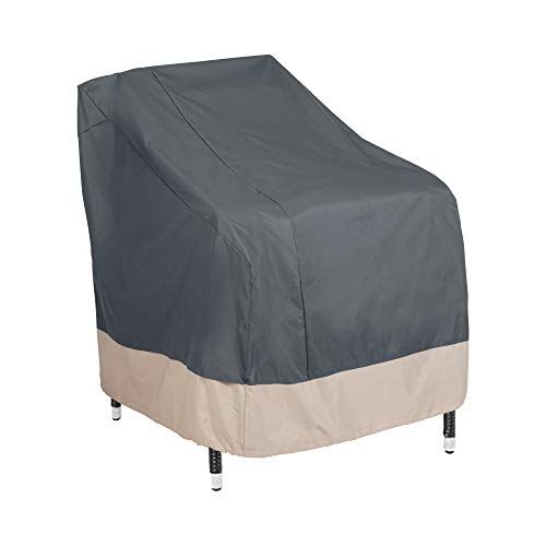 MODERN LEISURE 3016 Renaissance Ultralite Patio Chair Cover, (27 W x 34 D x 31 H inches), Grey and Atmosphere