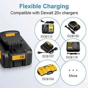 Amityke Compatible with Dewalt 6000mAh 20V Battery 4Pack Replacement for Dewalt 20V Batteries DCB205 DCB206 DCB204 DCB200