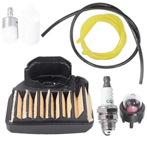 537255701 air filter fuel line filter for husqvarna 455e 455 rancher 461 gas chainsaw with spark plug primer bulb tune up kit