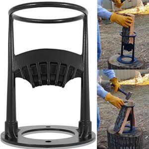 2023 upgrade heavy duty 12lb kindling cracker, firewood splitter wedge, cast iron splitting wedge, no sharp edge wood splitter, manual log splitter, maul kindling splitter cracker, 7.7” x 12”