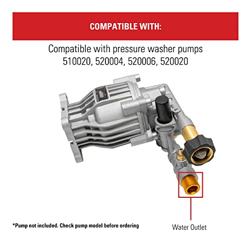 Simpson Cleaning 7110264 Water Oulet Fitting for OEM Technologies 520004 and 520006 Axial Cam Pressure Washer Pumps, Gold