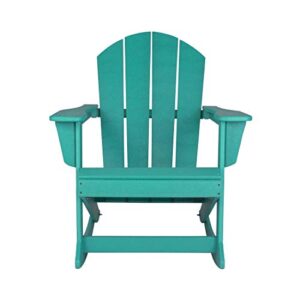 WO Home Furniture Patio Rocking Chair Outdoor Adirondack Rocker Chair (Turquoise)