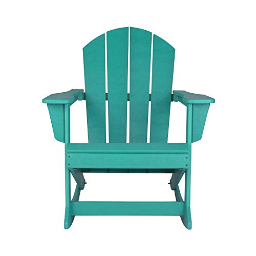 WO Home Furniture Patio Rocking Chair Outdoor Adirondack Rocker Chair (Turquoise)