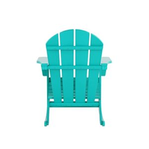 WO Home Furniture Patio Rocking Chair Outdoor Adirondack Rocker Chair (Turquoise)