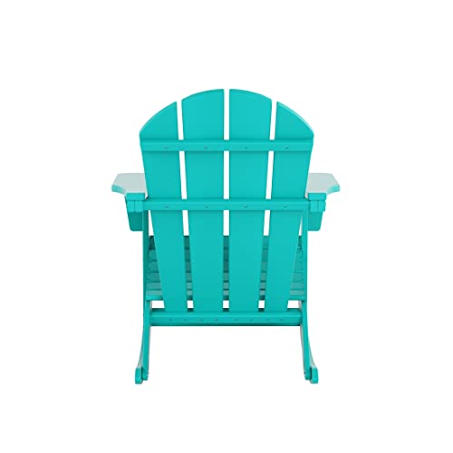 WO Home Furniture Patio Rocking Chair Outdoor Adirondack Rocker Chair (Turquoise)