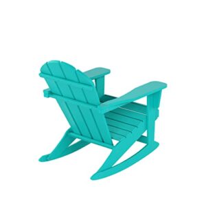 WO Home Furniture Patio Rocking Chair Outdoor Adirondack Rocker Chair (Turquoise)