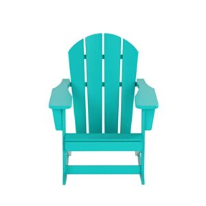 WO Home Furniture Patio Rocking Chair Outdoor Adirondack Rocker Chair (Turquoise)