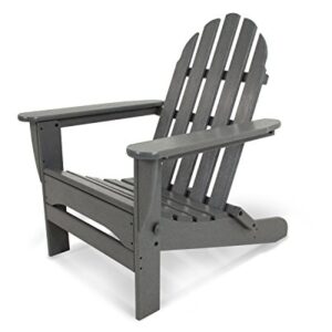 POLYWOOD AD5030GY Classic Folding Adirondack, Slate Grey