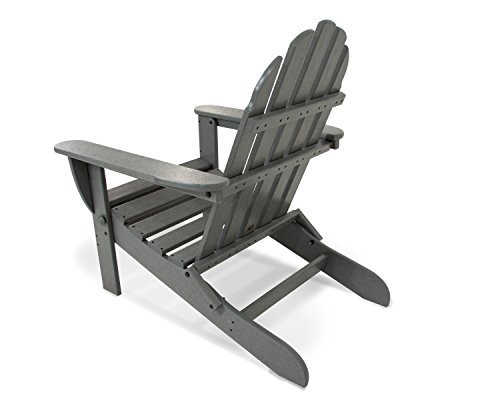 POLYWOOD AD5030GY Classic Folding Adirondack, Slate Grey