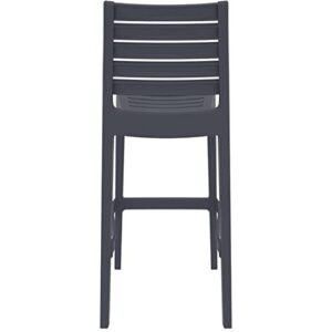 Compamia Ares 29.5" Outdoor Bar Stool in Dark Gray (Set of 2)