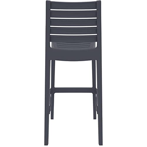 Compamia Ares 29.5" Outdoor Bar Stool in Dark Gray (Set of 2)