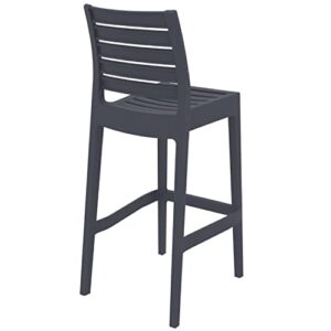 Compamia Ares 29.5" Outdoor Bar Stool in Dark Gray (Set of 2)