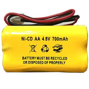 bl93nc487 aa500mah unitech aa 700mah ni-cd aa600mah mcnair corun ni-cd aa500 4.8v 700mah ni-cd battery pack replacement for emergency/exit light sign batteryhawk, llc