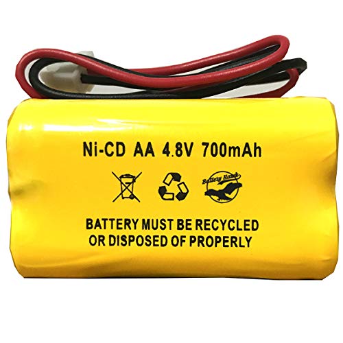 BL93NC487 AA500MAH Unitech AA 700mAh Ni-CD AA600mAh McNair Corun Ni-Cd AA500 4.8v 700mAh Ni-CD Battery Pack Replacement for Emergency/Exit Light Sign Batteryhawk, LLC