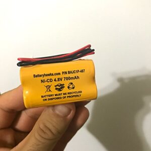 BL93NC487 AA500MAH Unitech AA 700mAh Ni-CD AA600mAh McNair Corun Ni-Cd AA500 4.8v 700mAh Ni-CD Battery Pack Replacement for Emergency/Exit Light Sign Batteryhawk, LLC