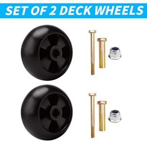 (2 Pack) Mover Deck Wheel AM116299 for John Deere 38" 48" Decks AM133602 M111489 Replacement Wheels 5" x 2"