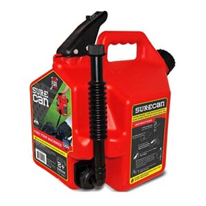 surecan crsur22g1 gasoline can, 2.2 gallon, red