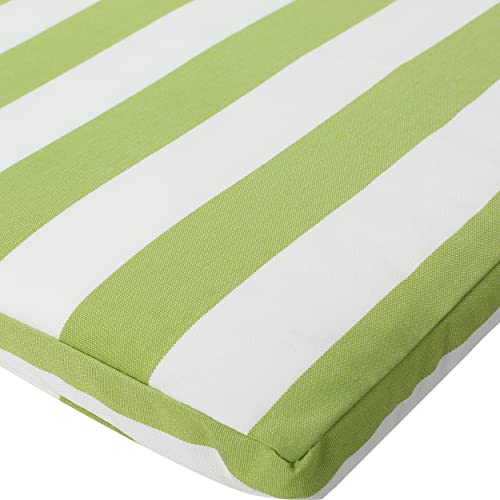 Christopher Knight Home Salem Outdoor Water Resistant Chaise Lounge Cushions, 2-Pcs Set, Green And White Stripe