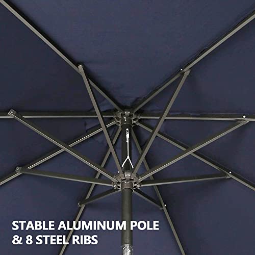 Patio Tree Sunbrella 9Ft Aluminum Market Umbrella Outdoor Patio Table Umbrellas with Ventilation and 5 Years Non-Fading Sunbrella 100% Acrylic Fabric