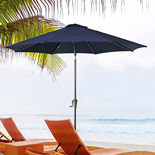 Patio Tree Sunbrella 9Ft Aluminum Market Umbrella Outdoor Patio Table Umbrellas with Ventilation and 5 Years Non-Fading Sunbrella 100% Acrylic Fabric