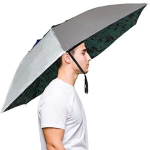 mifashion umbrella hat for golf(silver-camouflage), large