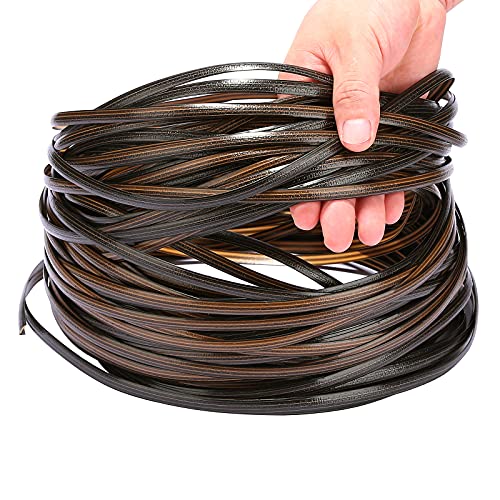 Jaxey 120 Ft Wicker Repair Kit Plastic Synthetic Rattan Replacement Materials Gradient Dark Brown Supplies to Patio Chair Table Sofa Chaise etc, Jaxey-0323, 8mm width; 1.2mm thickness