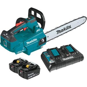 makita xcu09pt lithium-ion brushless cordless (5.0ah) 18v x2 (36v) lxt 16″ top handle chain saw kit, teal