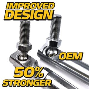 HD Switch - Adjustable Improved LH/RH Steering Drag Link Set fits 532194740 & 532194741 for Husqvarna Craftsman Murray Dixon Jonsered Poulan Pro AYP EHP WeedEater 194740 194741 - Dust Caps Included!