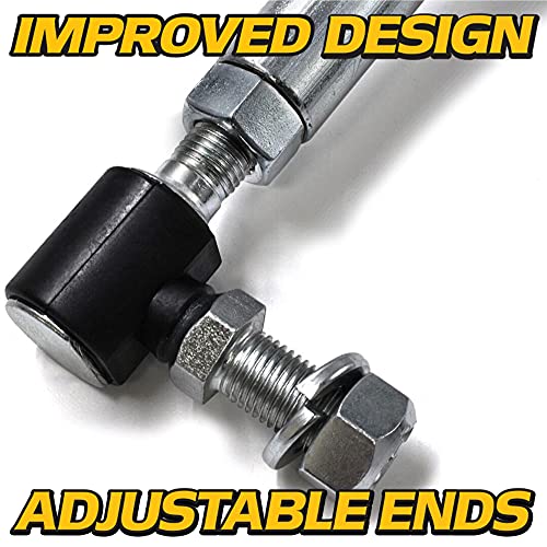 HD Switch - Adjustable Improved LH/RH Steering Drag Link Set fits 532194740 & 532194741 for Husqvarna Craftsman Murray Dixon Jonsered Poulan Pro AYP EHP WeedEater 194740 194741 - Dust Caps Included!