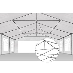 American Phoenix 20x20 Party Tent Heavy Duty Large White Roof Commercial Fair Car Shelter Wedding Events Canopy Tent - (White, 20x20)