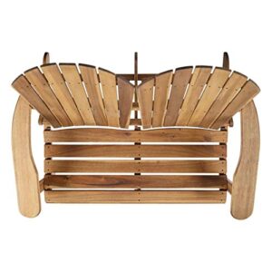 Christopher Knight Home Malibu Outdoor Acacia Wood Adirondack Loveseat, Natural Stained