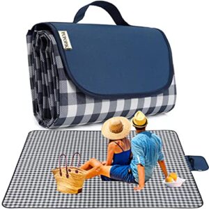 pupopik picnic beach blanket, picnic mat 80x57in waterproof foldable, family mat, portable large picnic blankets for travel, hiking, music festival…