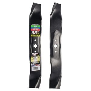 maxpower 561531b set of (2), 3-n-1 blades for 38 in. cut mtd, cub cadet, troy bilt mowers, 742-0610, 742-0610a, 942-0610a, black