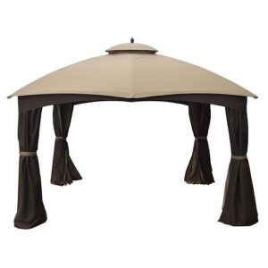 garden winds replacement canopy for allen roth 10×12 gazebo – standard 350 – beige