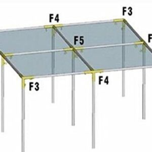 Golden Valley Tools & Tarps 5 Way Flat TOP Center 3/4" Canopy Fitting (F5A) - Fits 3/4" EMT Pipe That has an Outer Diameter of 15/16"