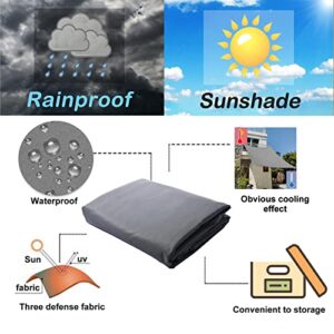 LOVE STORY Waterproof 10'×13' Rectangle Dark Grey Sun Shade Sail Canopy UV Resistant for Outdoor Patio Garden Backyard