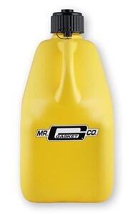 mr. gasket 36951g utility jug 5 gal yellow w/hose square