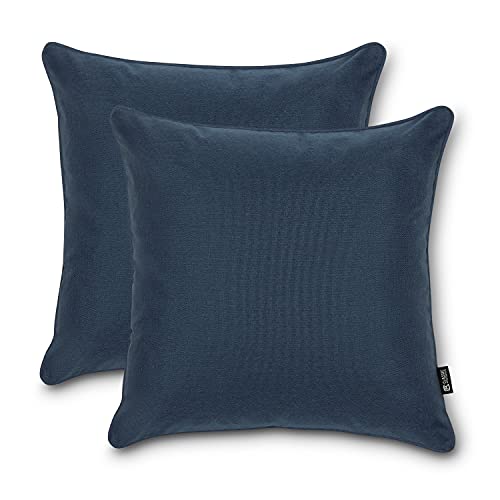 Classic Accessories 56-475-01FadeSafe15501-2PK Montlake FadeSafe Indoor/Outdoor, 20 x 20 x 8 Inch, 2 Pack, Heather Indigo Outdoor Throw Pillows