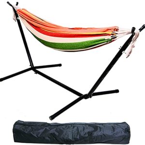 BalanceFrom Double Hammock with Space Saving Steel Stand and Portable Carrying Case, 450-Pound Capacity