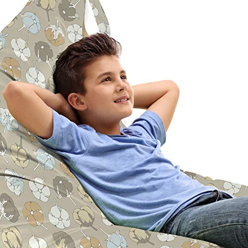 Lunarable Retro Lounger Chair Bag, Farmland Theme Harvest Pattern Botanical Plants with Hand Drawn Agriculture Elements, High Capacity Storage with Handle Container, Lounger Size, Multicolor