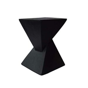 christopher knight home kajsa outdoor lightweight concrete accent table, black