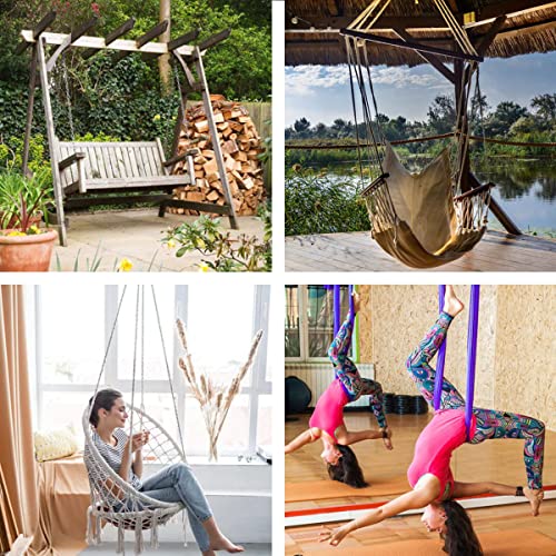 Abimars Marine Grade Hammock Hanging Kit by Load Capacity 650lbs, 316 Stainless Steel Hammock Hooks for Hammock Stand, Yoga & Brazilian Hammocks, Swing Chair, Indoor & Outdoor (4 Pack)