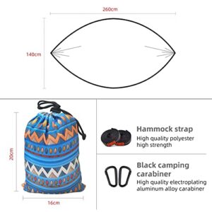 Travel Bird Camping Hammock Portable Double & Single Hammock, Outdoor Kids Hammock with 2 Tree Straps, Two Person Hammock Lightweight Hammock for Backpacking, Travel, Hiking, Beach, Camping Gear