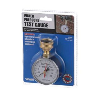 Watts 0950200 Water Pressure Test Gauge, 2 1/2 Inch, White