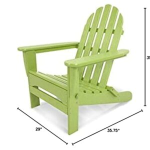 POLYWOOD AD5030LI Classic Folding Adirondack Chair, 29W x 35D x 34H, Lime