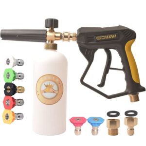 gdhxw x-887 high pressure washer gun snow foam lance cannon foam blaster 2 adapter 7 pressure washer nozzles,for car washing