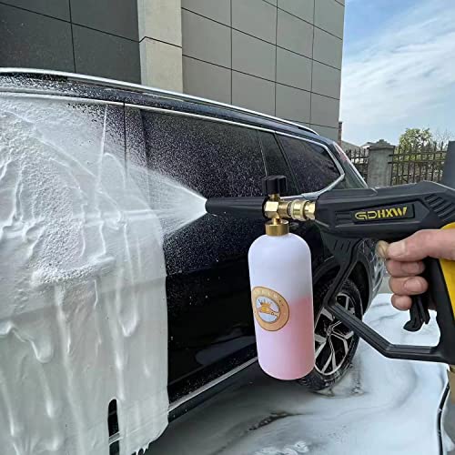 GDHXW X-887 High Pressure Washer Gun Snow Foam Lance Cannon Foam Blaster 2 Adapter 7 Pressure Washer Nozzles,for Car Washing